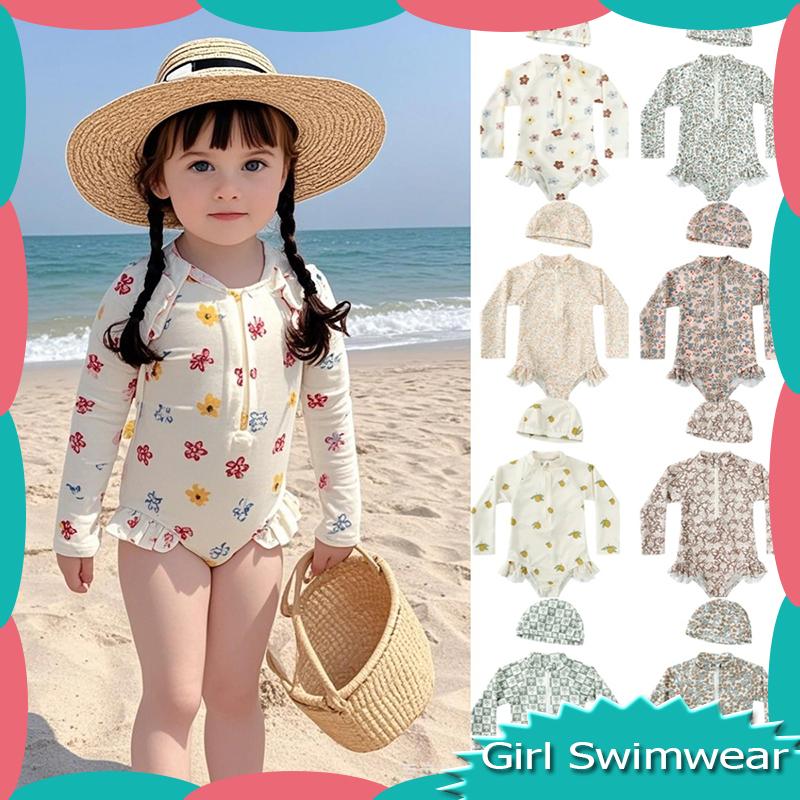 Girls Swimwear Swimsuit Cute Summer Kids Swimming Suits Long - TikTok ...