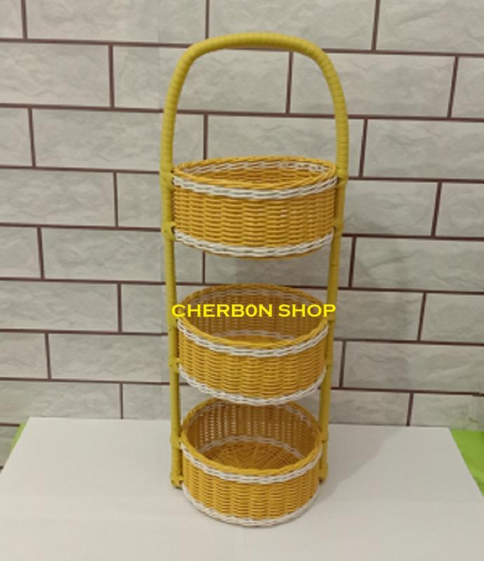 minimalis keranjang rotan tempat bawang Rak plastik Tempat Bumbu - Shop ...