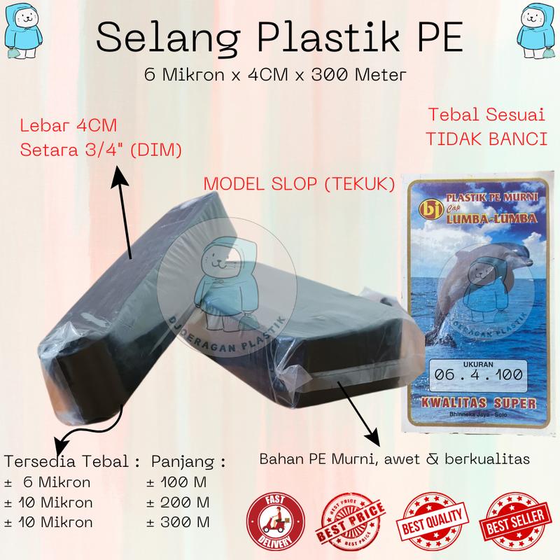 [06x4CMx300M] Selang Plastik PE Drip Irigasi Sawah Cap Lumba - Shop ...