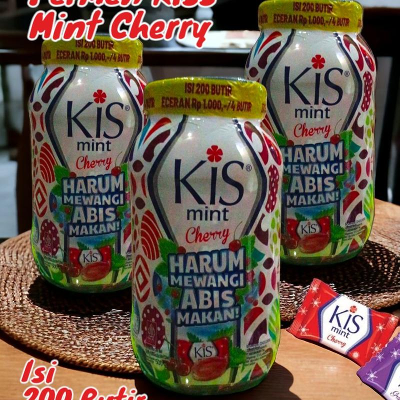 PERMEN KISS MINT CHERRY 1 TOPLES ISI 200 BUTIR - Shop | Tokopedia