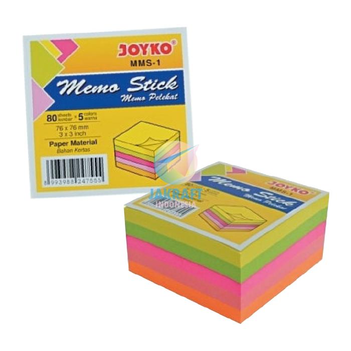 Promo (400 Lembar) Kertas Memo Stick Tempel 5 Warna JOYKO MMS-1 Mix ...