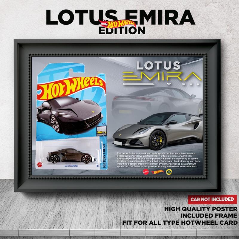 Gambar Frame Hotwheels Lotus Emira Berserta Poster - TikTok Shop Malaysia