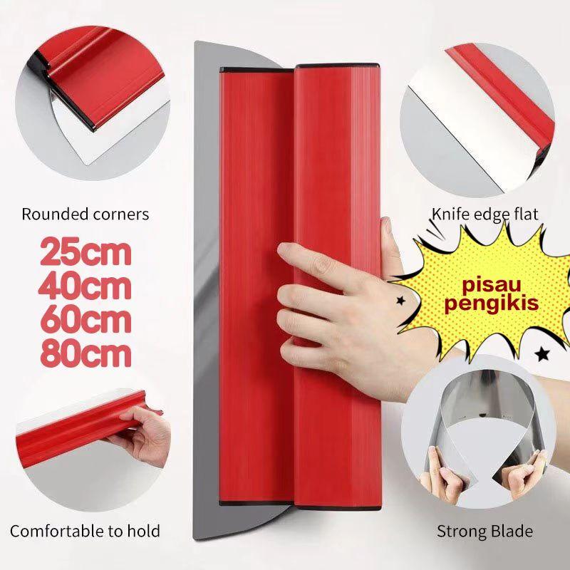25/40/60/80cm Kape Spatula Scraper Pisau Perata Cat Dinding Sekrap ...