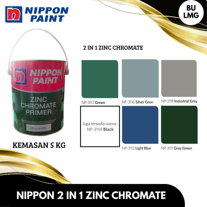 Jual Nippon Zinc Chromate 2 In 1 Primer 5Kg - Cat Dasar Besi Anti Karat ...