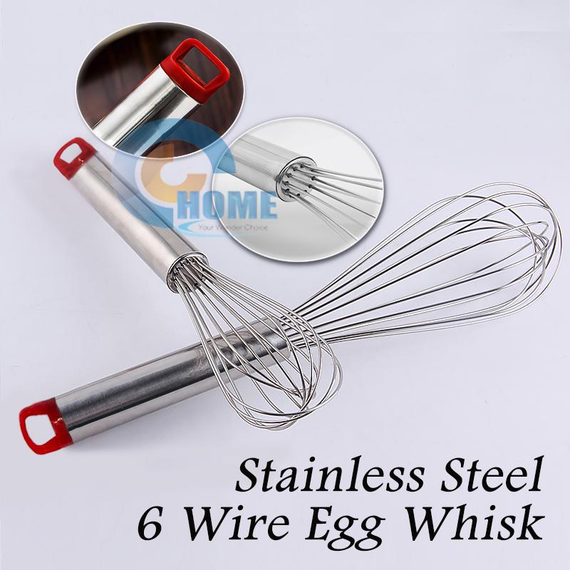 Stainless Steel Hand Whisk/ 6 Wire Whisk/Balloon Wire Mixing - TikTok ...