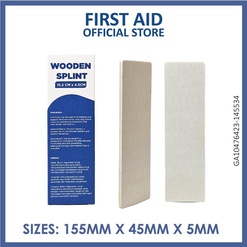First Aid Wooden Splint Sizes: 155mm x 45mm x5mm ( 2pcs/box) - TikTok ...