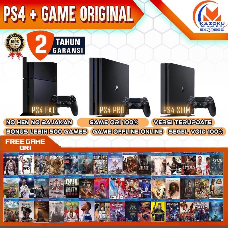 PLAYSTATION 4 PS4 ORIGINAL 500GB 1TB GARANSI 2 TAHUN - Shop | Tokopedia