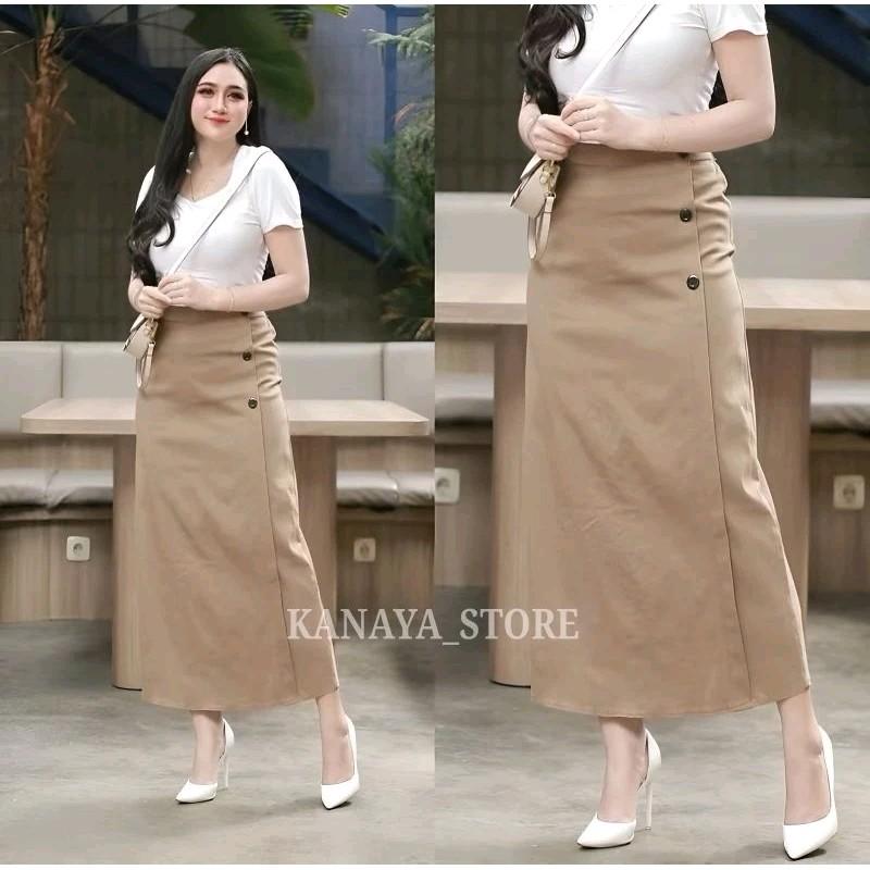 NAYA ROK SKIRT SPAN BAHAN TWILL STREACH/MELAR anggun rok kuning - Shop ...