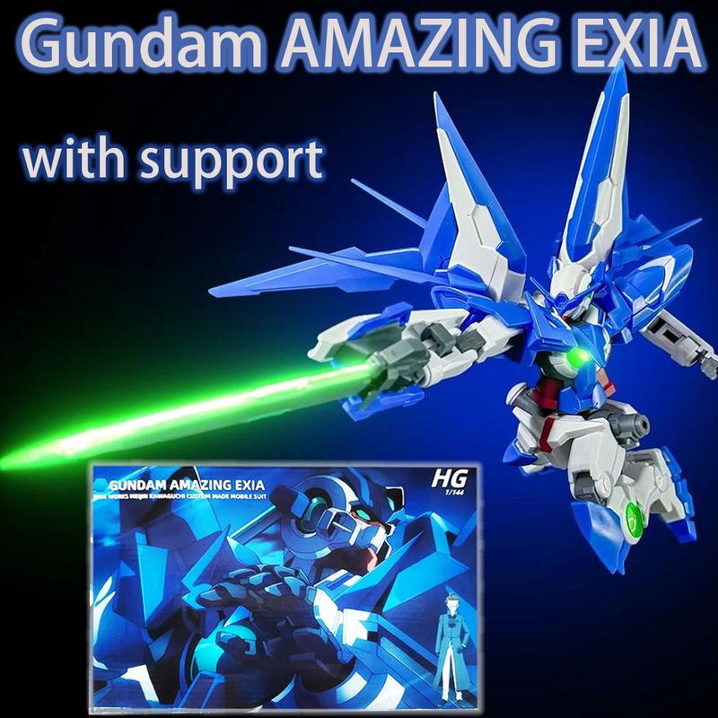Gundam Amazing Exia / Dark Matter Exia, HG 1 / 144, dengan sokongan ...