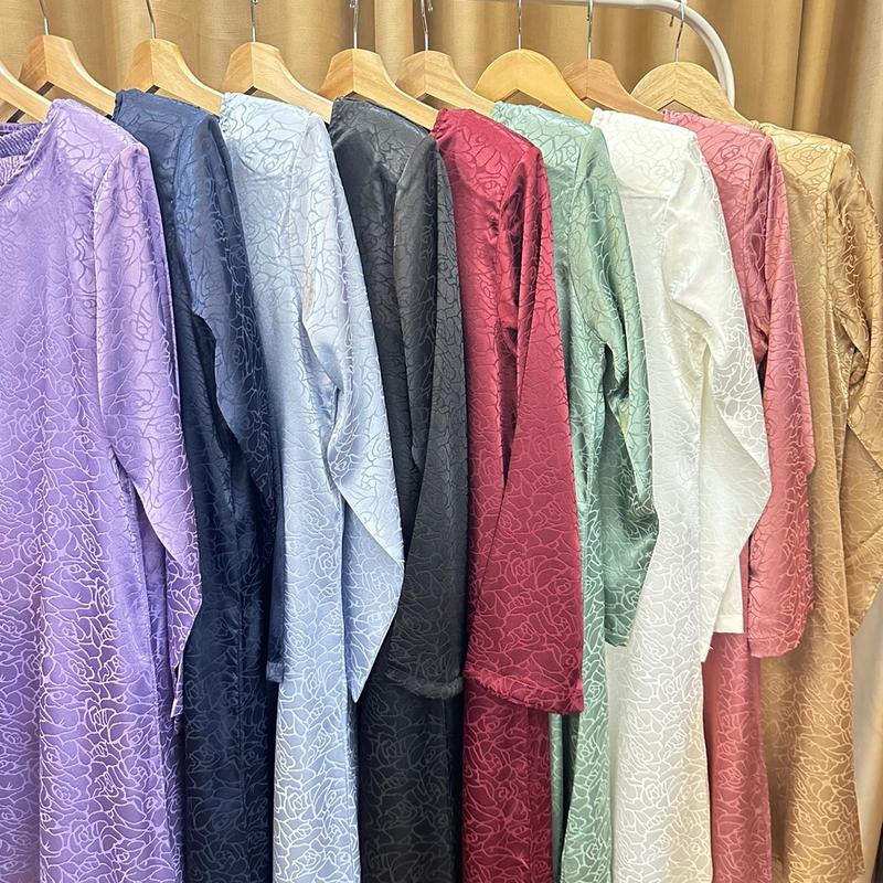 KURUNG RIAU JAQUARD SILK MAWAR KAIN MERMAID - TikTok Shop Malaysia