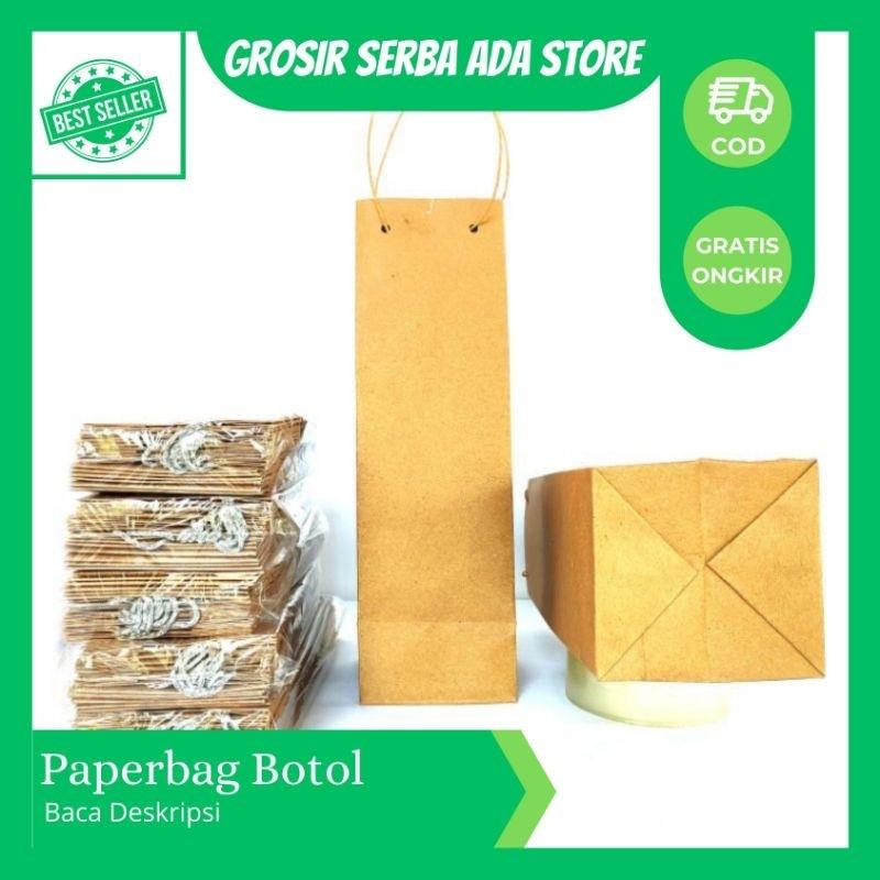 paperbag botol souvenir uk 9x9x25 cm paper bag tas souvenir botol ...
