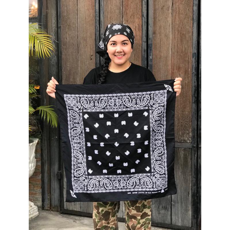 Bandana Fabrik Corak Pupa, Saiz Besar, Warna Hitam, 70 x 70 cm ...