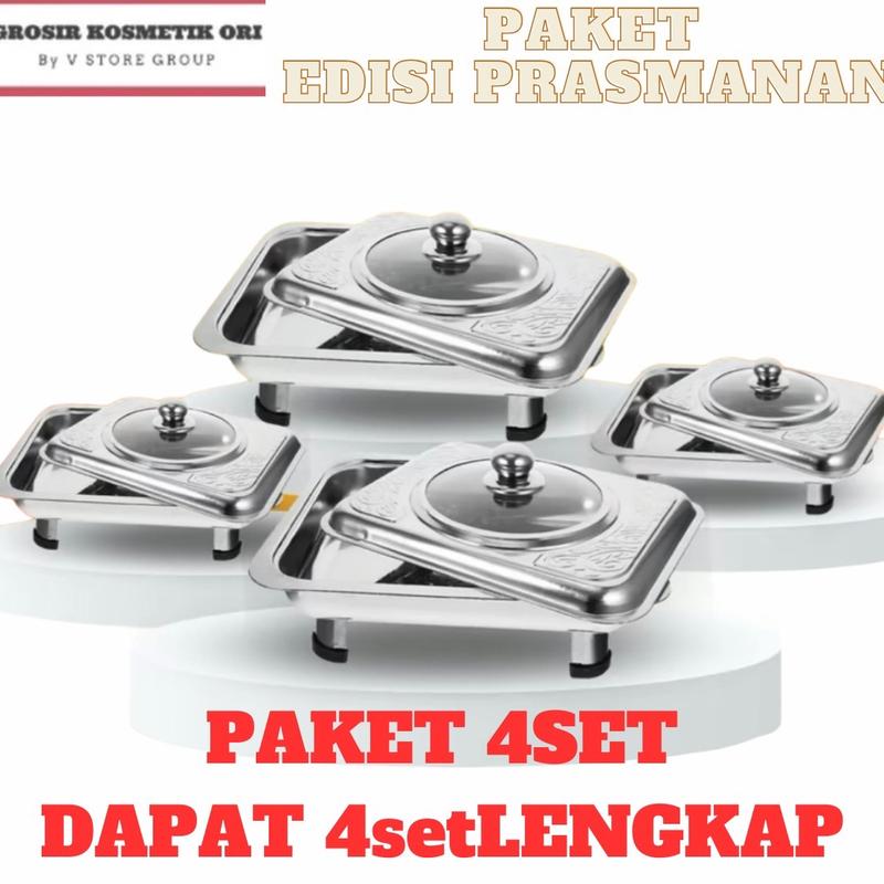 (PROMO 4SET) SET PRASMANAN TEMPAT LAUK DENGAN TUTUP KACA KOMBINASI ...