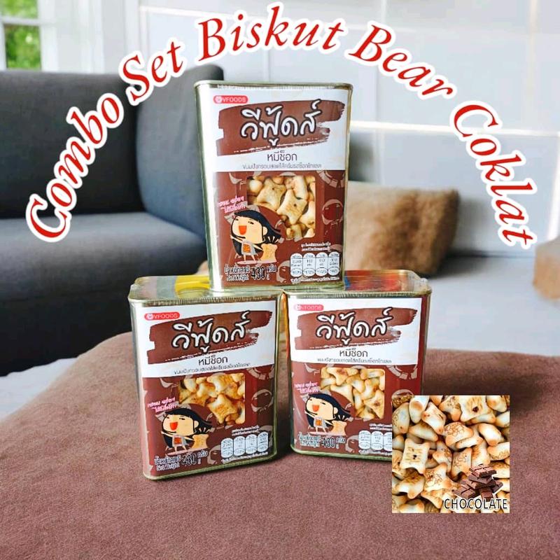 COMBO SET BISKUT BEAR MINI COKLAT Food Snacks Cookies - TikTok Shop ...