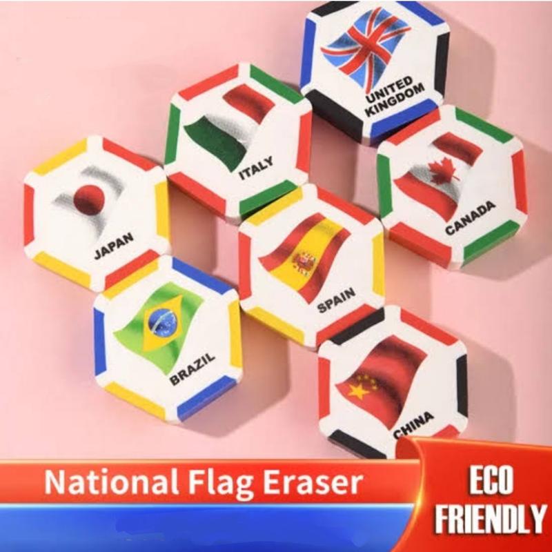 Penghapus Pensil Bendera Negara Per box isi 48 pcs - Shop | Tokopedia