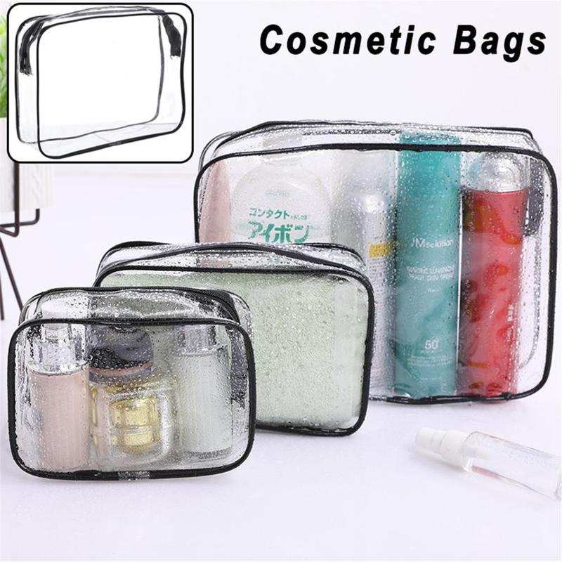 Beg Simpanan PVC, Untuk Wanita, dengan Zip, Kes Solek, Beg Kosmetik ...