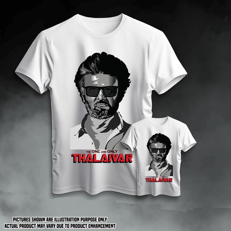 Super Star Rajini Round Neck Cotton T-Shirt Design A (Available ...