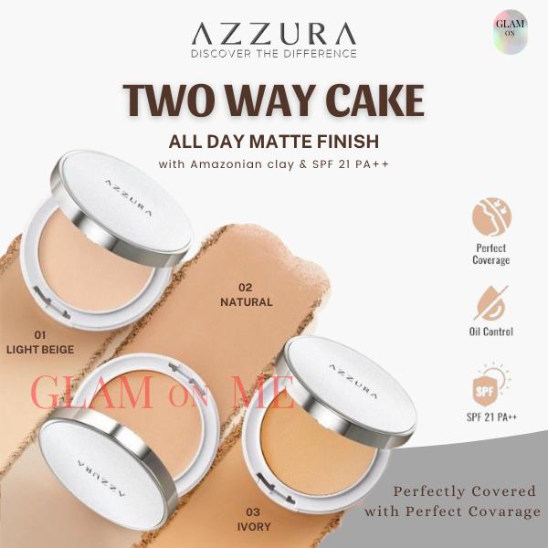 AZZURA Two Way Cake Bedak Foundation SPF 21 | Bedak untuk Tampilan ...