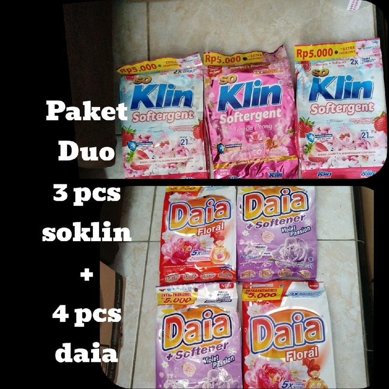 Paket 7 pcs Detergen (3 Soklin 5000 + 4 Daia 5000) - Shop | Tokopedia