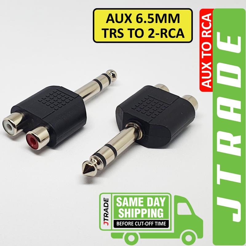 AUX 6.35mm to 2RCA Adapter Converter Bi-Directional 2-Way - TikTok Shop ...