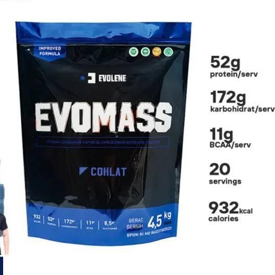 Evolene Evomass1kg 500gr mass gainer whey protein repack - Shop | Tokopedia
