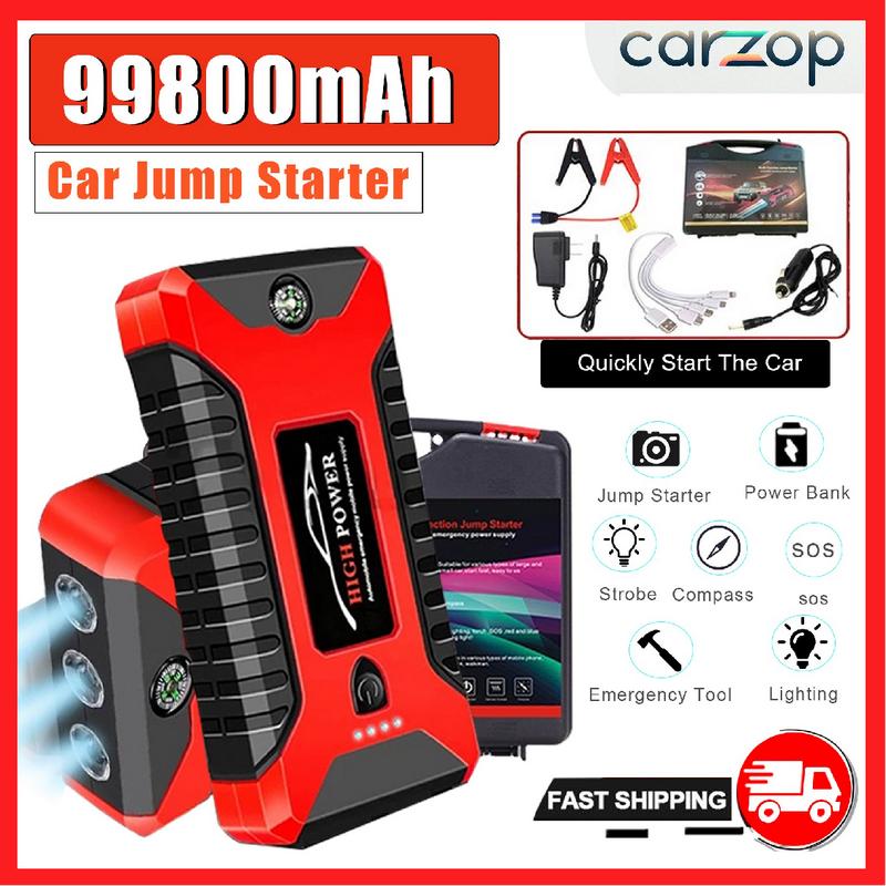 High Power Multi-function Car Jump Starter 99800mAh Rechargeable ...