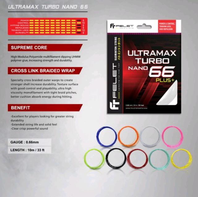 FELET ULTRAMAX TURBO NANO 66 PERFORMANCE BADMINTON STRING - TikTok Shop ...