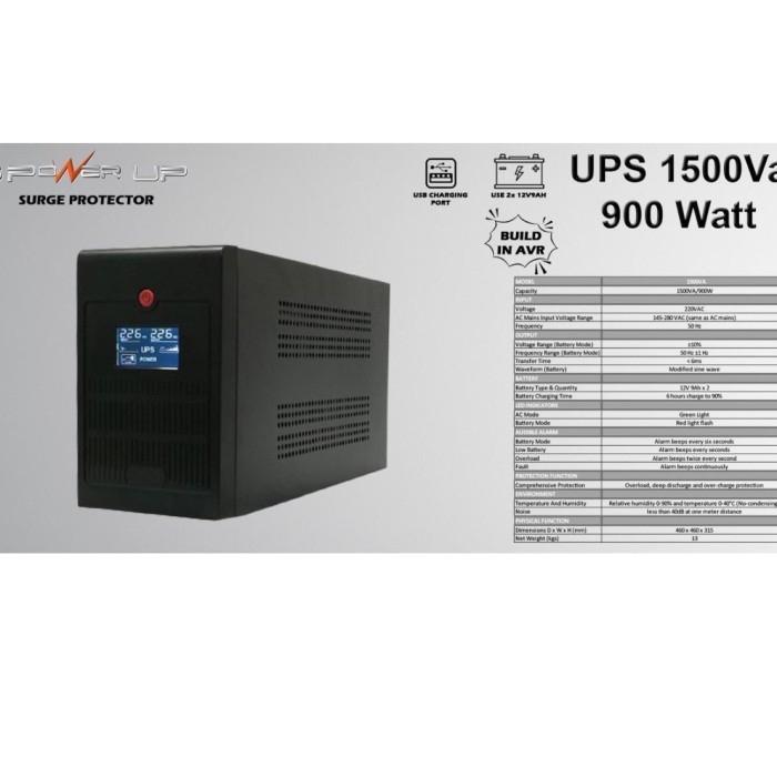 Jual Ups Power Up 1500 + Stabilizer + fan Ups 1500 900W lcd display Ups ...