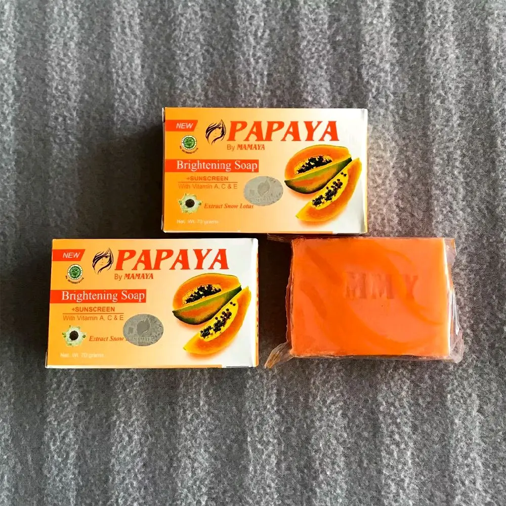 sabun batang,sabun papaya ORIGINAL 100% sabun BRIGTHENING SOAP 135gr ...