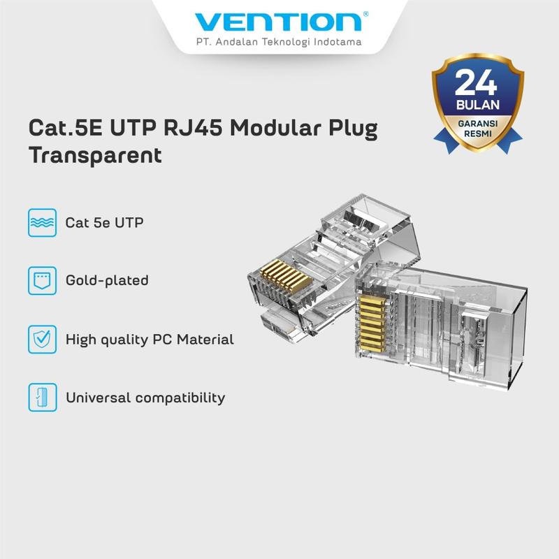 Vention Conector LAN RJ45 UTP CAT5E Fast Ethernet Network - IDB - Shop ...