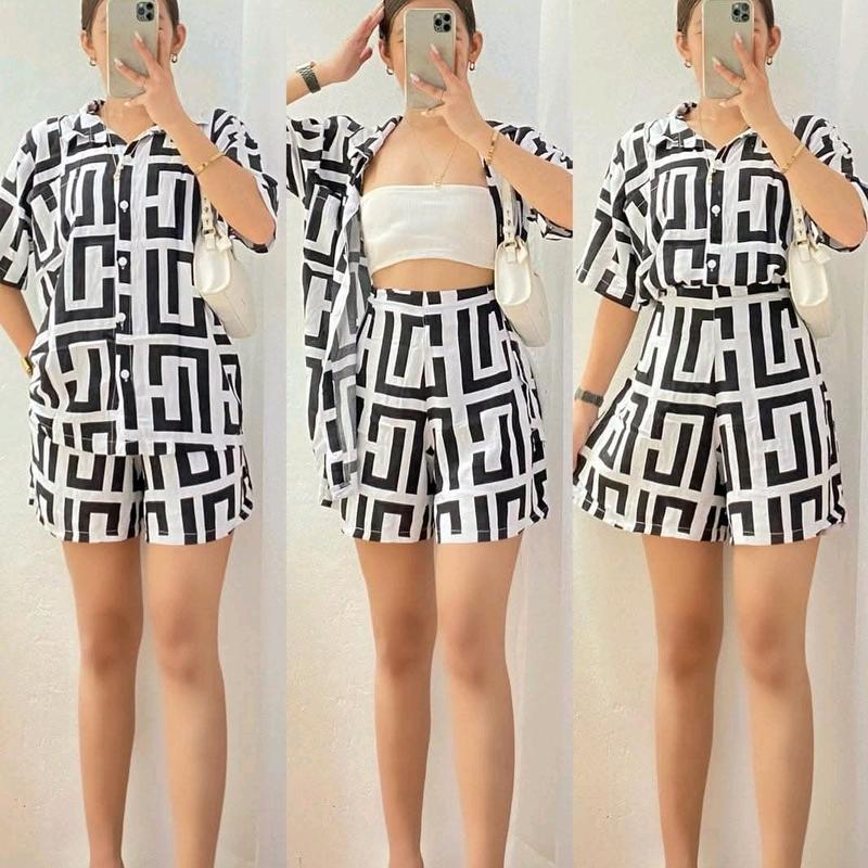 MARICOR SHORTS COORDS- ️(D LLS) Fabric: Challis - TikTok Shop Philippines