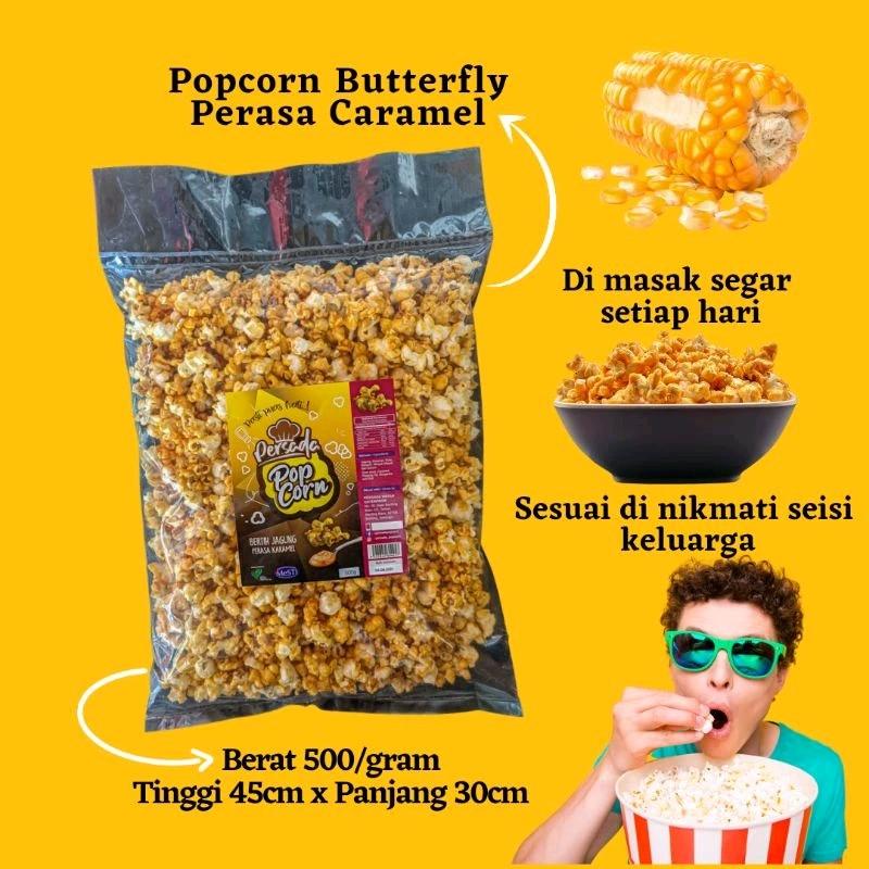 Popcorn Butterfly Perisa Caramel (500gram) - TikTok Shop Malaysia