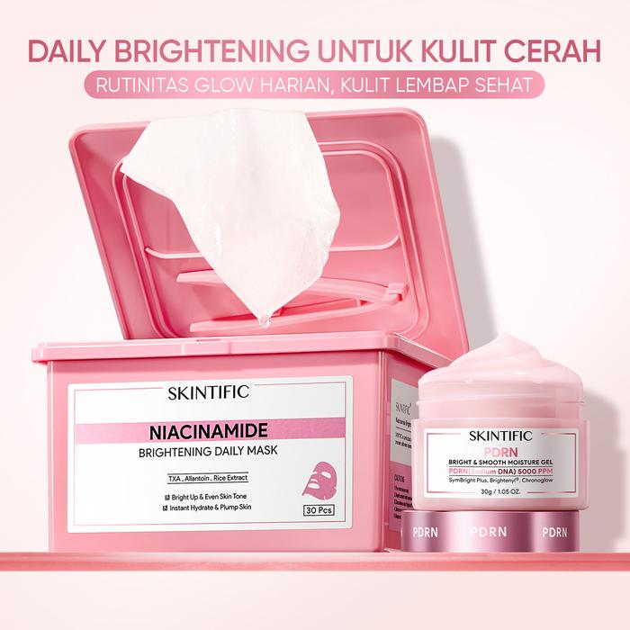 Promo Skintific 2pcs Skincare Set PDRN Bright & Smooth Moisture Gel 30g ...