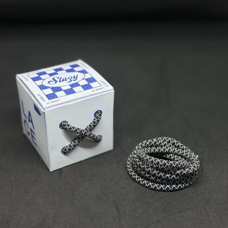 SLAZY Shoe Laces Tali Sepatu - Bulat Hitam Biru Reflektif - Shop ...