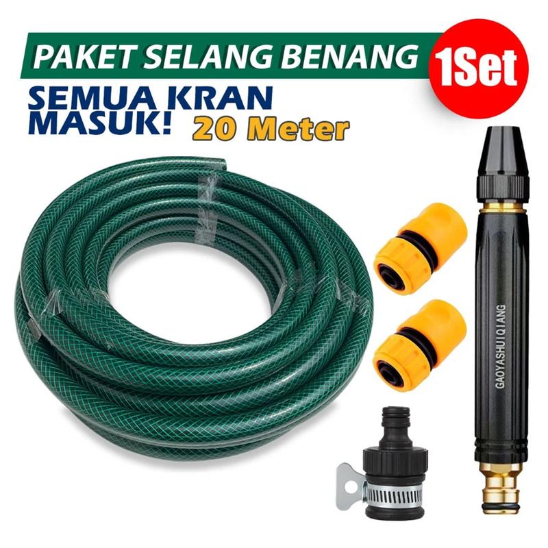 VILO - Paket 20 Meter Selang Semprotan Air Semprot Cuci Motor Mobil ...
