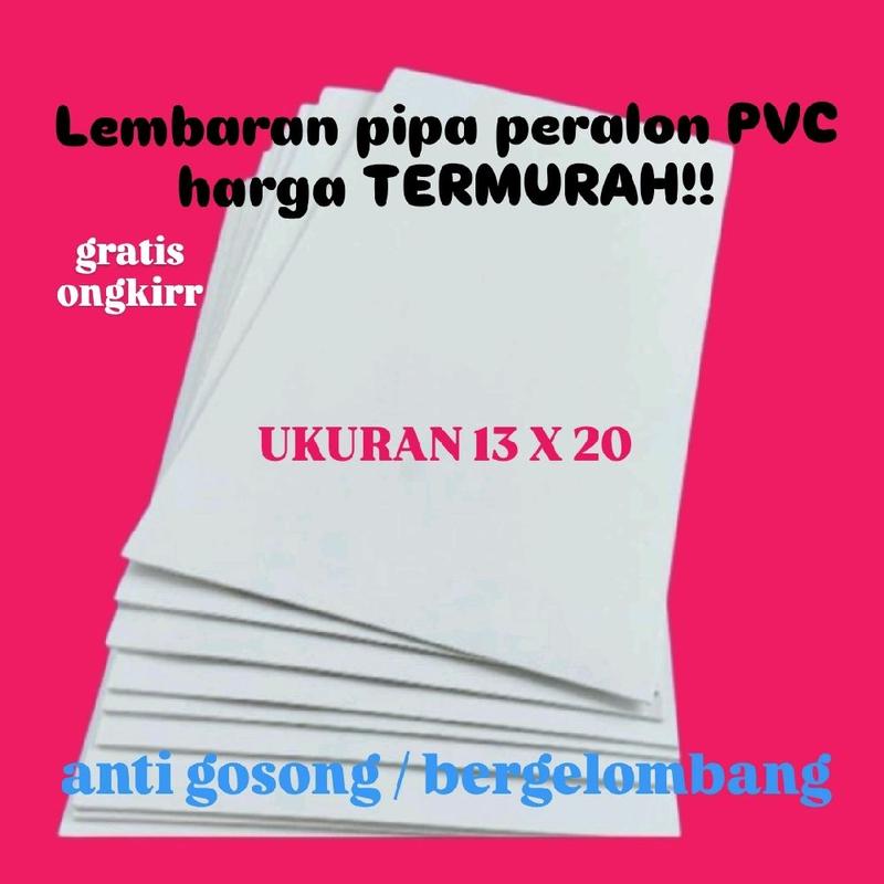 13x20 Lembaran PVC Pipa Peralon Datar Anti Gosong Anti Gelombang, Cocok ...