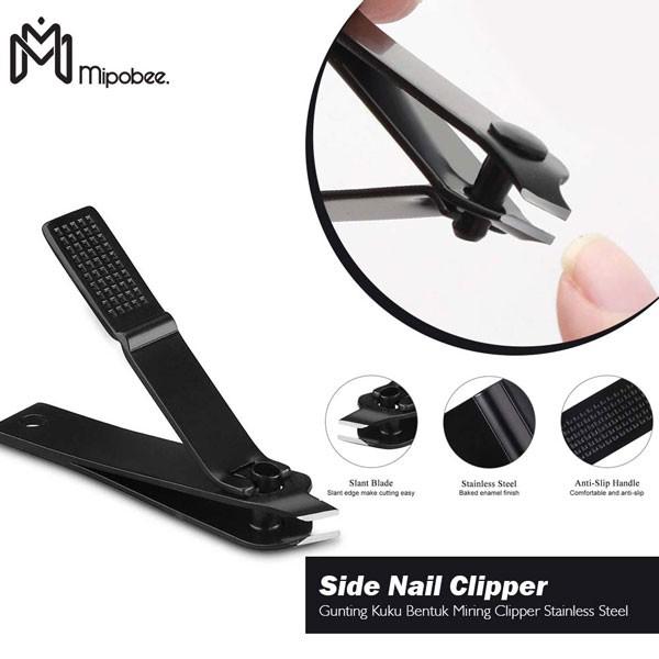 Mipobee Gunting Kuku Bentuk Miring Side Nail Clipper Stainless - Shop ...
