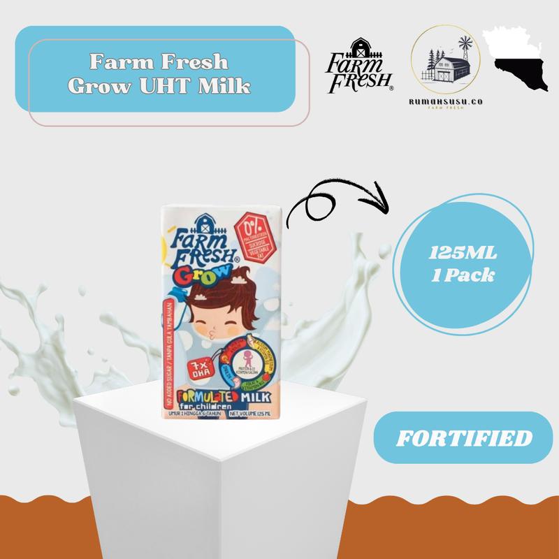 Farm Fresh Grow UHT Formulated Milk 125ml x 1 Pack - TikTok Shop Malaysia