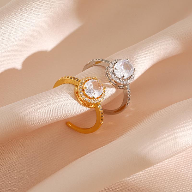 Hot selling product: Large diamond ring, women's simple micr - TikTok ...