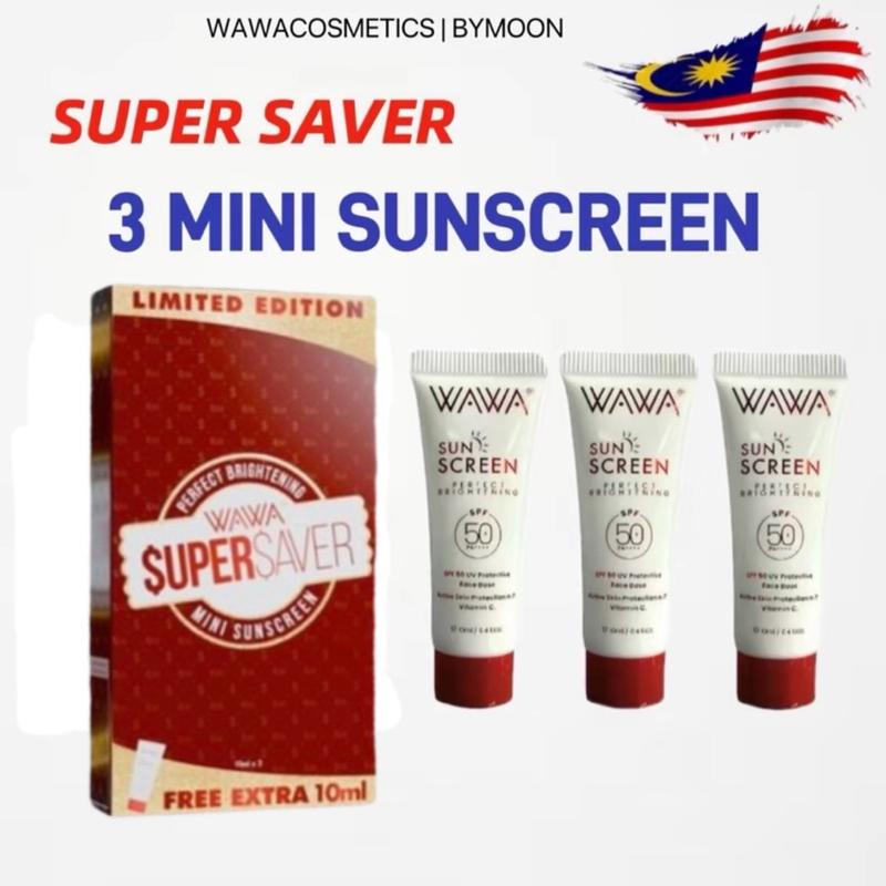 Wawa 1 BOX MINI SUNSCREEN 10ml X 3pcs - TikTok Shop Malaysia