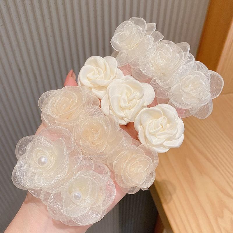 Klip Rambut Camellia, Aksesori Rambut Bunga Lolita Mutiara Clip ...