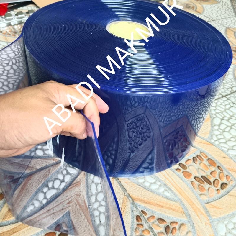 TIRAI PVC PLASTIK CURTAIN BLUE CLEAR 2MM 50M/ROLL - Shop | Tokopedia