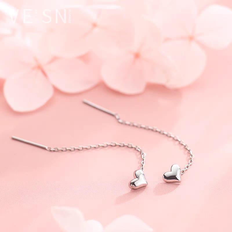 Anting Titanium Wanita Keknian Model Love Juntai Kekinian Anti - Shop ...