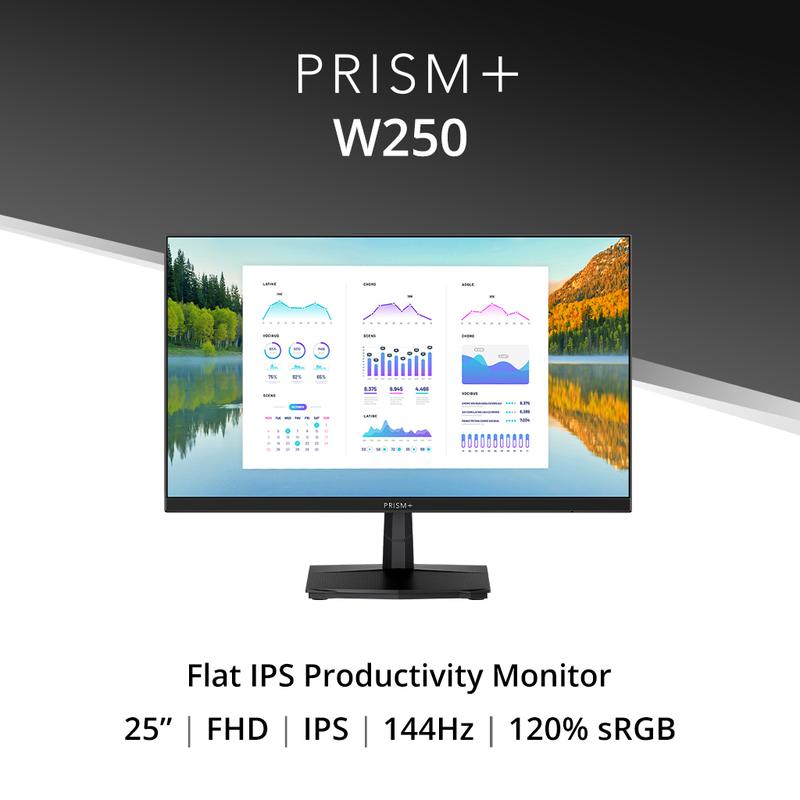 PRISM+ W250 24" IPS 144Hz Productivity Monitor Gaming Monitor [1920 x ...