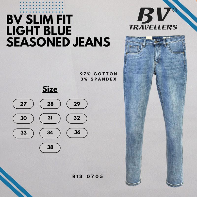 BV Travellers Men's Slim Fit Stretchable Seasoned Blue Jeans - TikTok ...