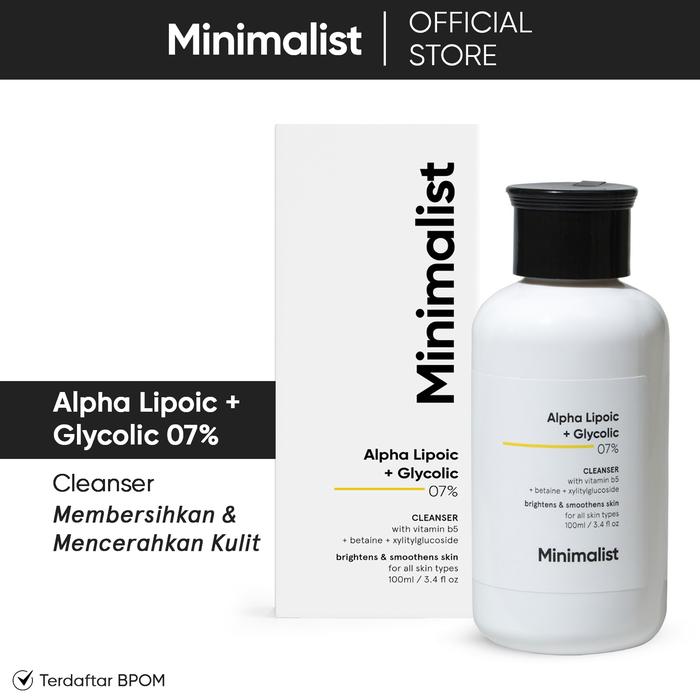 Jual Minimalist 07% Alpha Lipoic + Glycolic Cleanser | Facial Wash ...