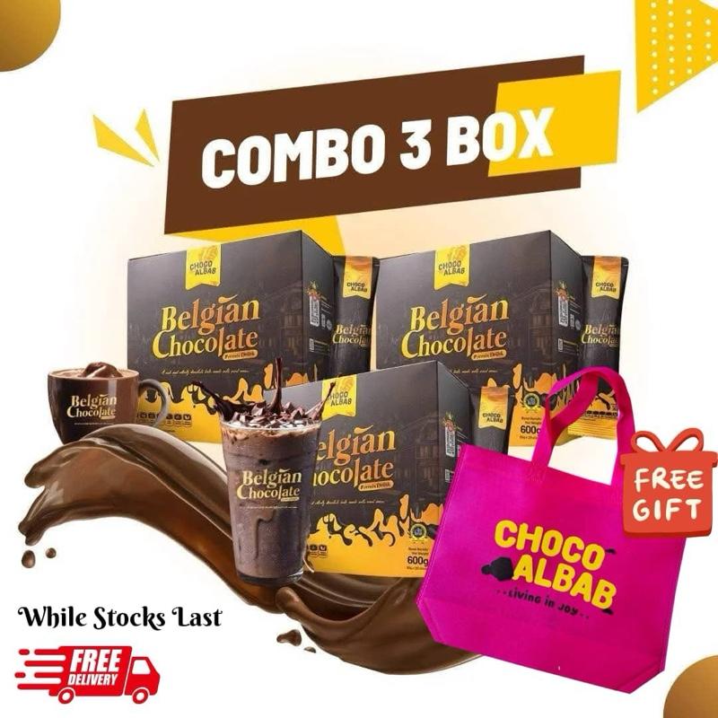 LIVE - Choco Albab Belgian Chocolate Drink Combo 3 Box - TikTok Shop ...