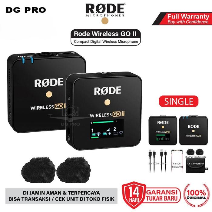 Jual Rode Wireless GO II Single Digital Wireless Microphone Original ...