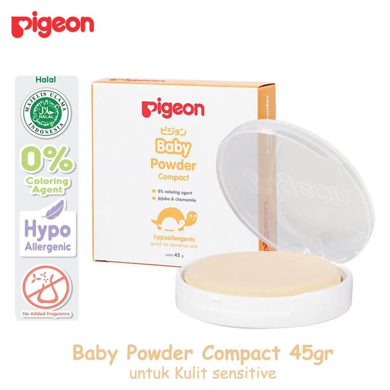 Pigeon Compact Baby Powder 45gr Bedak Padat Bayi Untuk Kulit - Shop ...