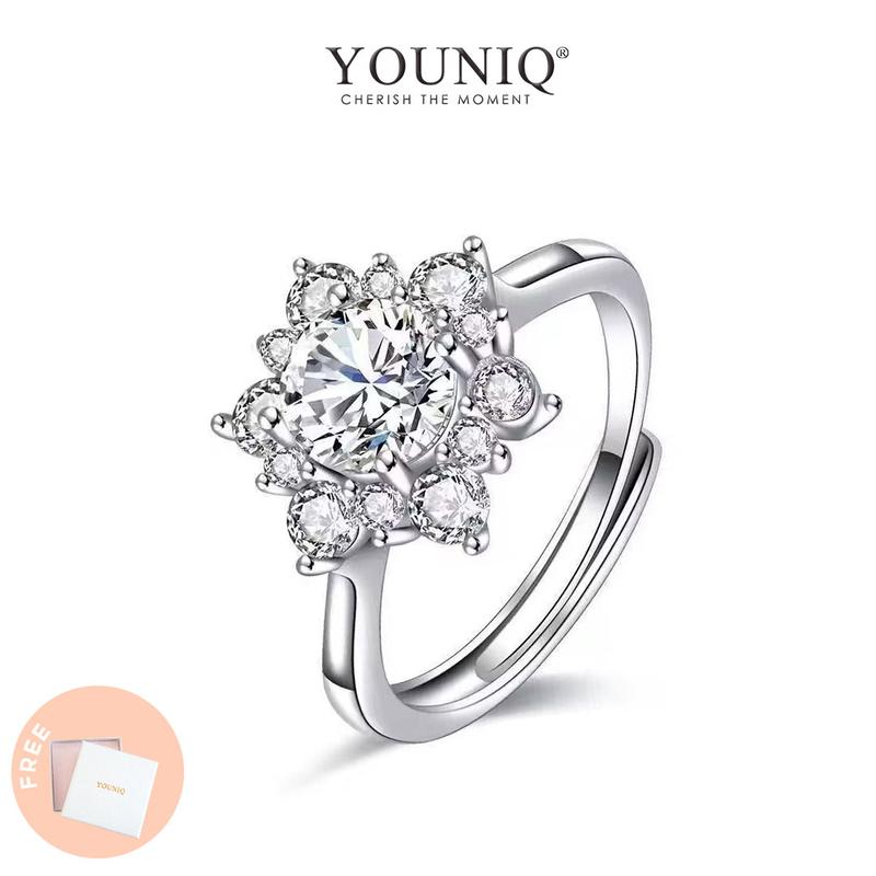YOUNIQ ENCHANTED CZ Diamond ROM Engagement Wedding Adjustabl - TikTok ...